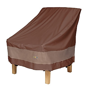 Duck Covers Ultimate Waterproof 104 in. W X 40 in. D X 35 in. H Inch Patio Sofa Cover, Patio Furniture Covers & Ultimate Waterproof 38 Inch Patio Chair Cover, Outdoor Chair Covers, Mocha Cappuccino