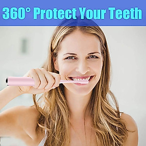 WOSUK Electric Sonic Toothbrush Powerful Sonic Cleaning Toothbrush with Timer 4 Modes Dentists Recommend Sonic Rechargeable Toothbrush for Adults, 2 Hr Charge Last 30 Days, 4 Brush Heads