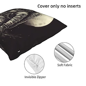 AdaNti Moon Astronaut Print Throw Pillow Cover Square Soft Cushion Cover Throw Pillow Case for Home Decor Living Room Bed Couch Car 18"x18"