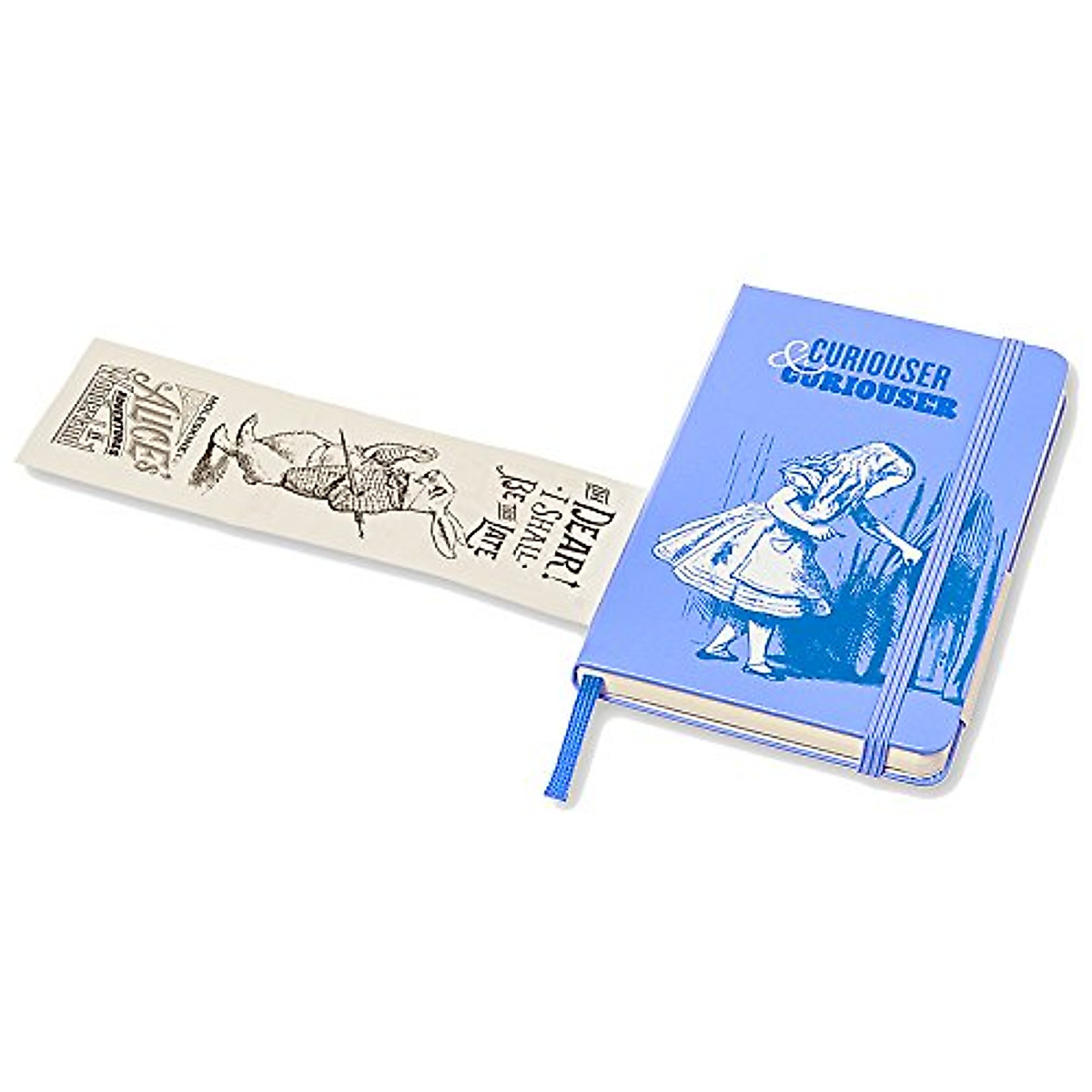 Moleskine Limited Edition Alice in Wonderland Notebook, Hard Cover, Pocket (3.5" x 5.5") Plain/Blank, Powder Blue, 192 Pages