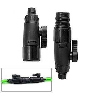 Aquarium Hose Valve, Fish Tank Hose Pipe Quick Release Connector Adapter Aquarium Filter Connector(12mm to 16mm)