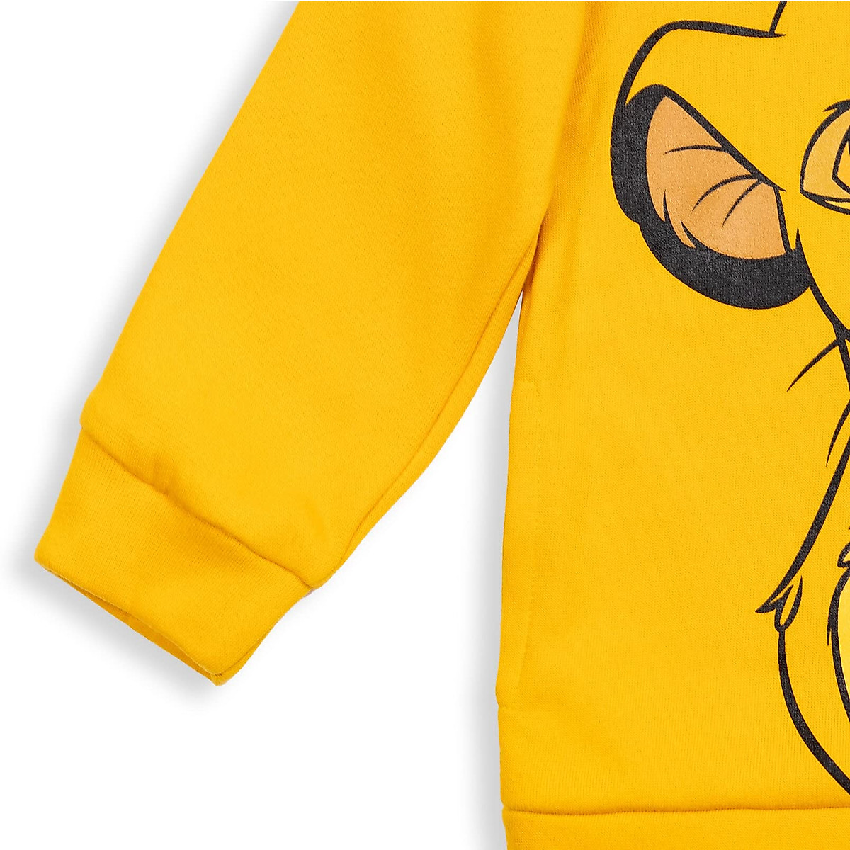 Disney Lion King Simba Toddler Boys Fleece Pullover Hoodie and Pants Outfit Set Yellow/Black 5T