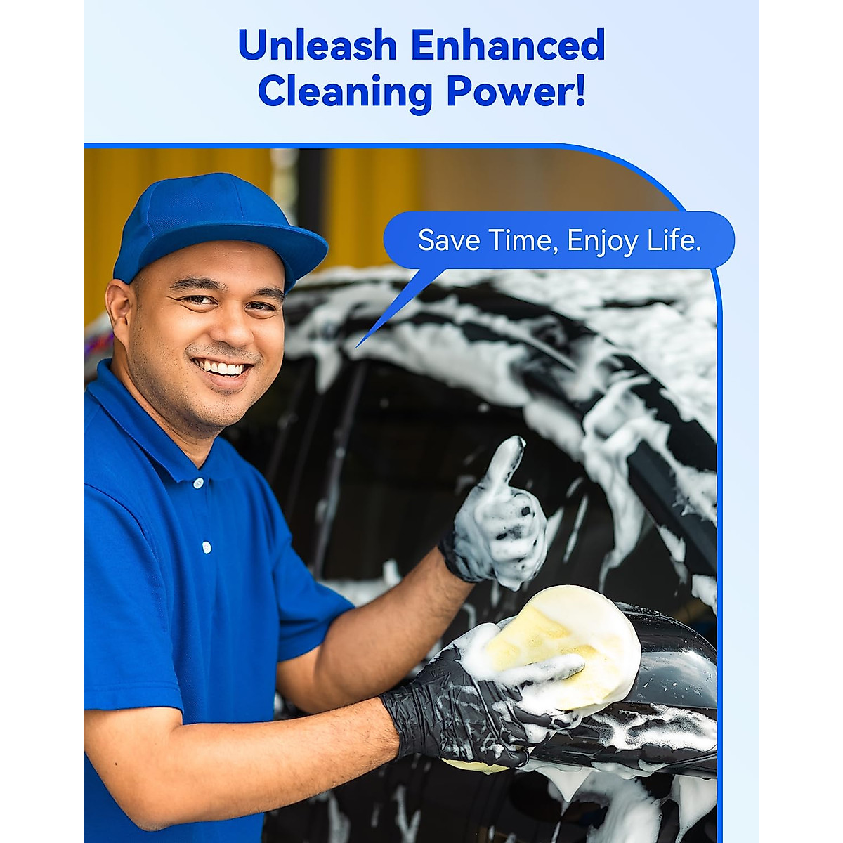 Temede Car Wash Sponge, Car Cleaning Large Sponges, All Purpose Sponges for Cleaning, Easy Grip Thick Foam Scrubber, Giant Bone Sponge for Kitchen, Bathroom, Household Clean