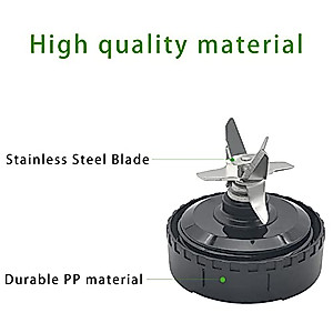 6 Fins Blender Extractor Blade Assembly Fits Ninja 16oz Cup Replacement Compatible with Nurti Ninja BL660 BL663 BL663CO BL665Q BL770 BL770A BL740 BL771 BL771C BL772 BL773CO BL780 BL740