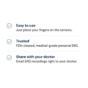 KardiaMobile 1-Lead Personal EKG Monitor – Record EKGs at Home – Detects AFib and Irregular Arrhythmias – Instant Results in 30 Seconds – Easy to Use – Works with Most Smartphones - FSA/HSA Eligible