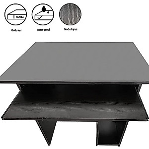 Desktop Computer Desk, Laptop Study Table Office Desk with Storage Drawer Shelves Keyboard Tray, Small Student Desks Gaming Computer Desk for Small Spaces Home Office (Black)