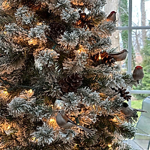 FBIRDY 12pcs Artificial Birds Artificial Sparrow Realistic Birds Faux Birds Feather Birds Foam Birds for Decorative Hanging Ornaments Yard Patio Wreath Designs Garden Decoration