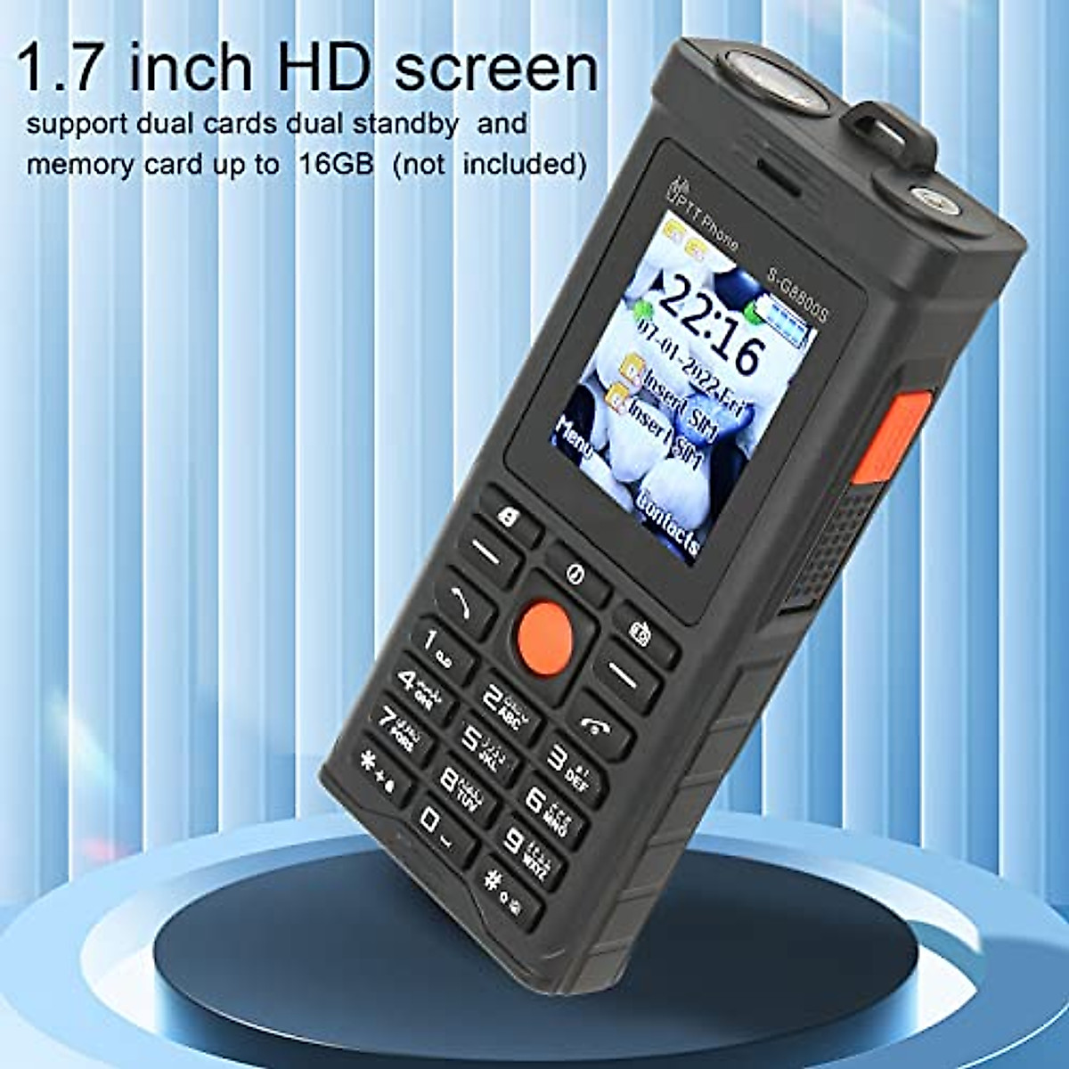 Elderly Mobile Phone, Detachable Antenna 1.7 Inch HD Unlocked Children Elderly Mobile Phone for Standby Phone US Plug