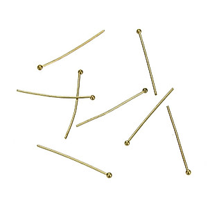 200pcs 26mm Round Ball Head Pins (Wire 0.8mm/0.03 inch/ 20 Gauge) Antique Bronze Plated Brass for Jewelry Beading Craft Making CF45-26