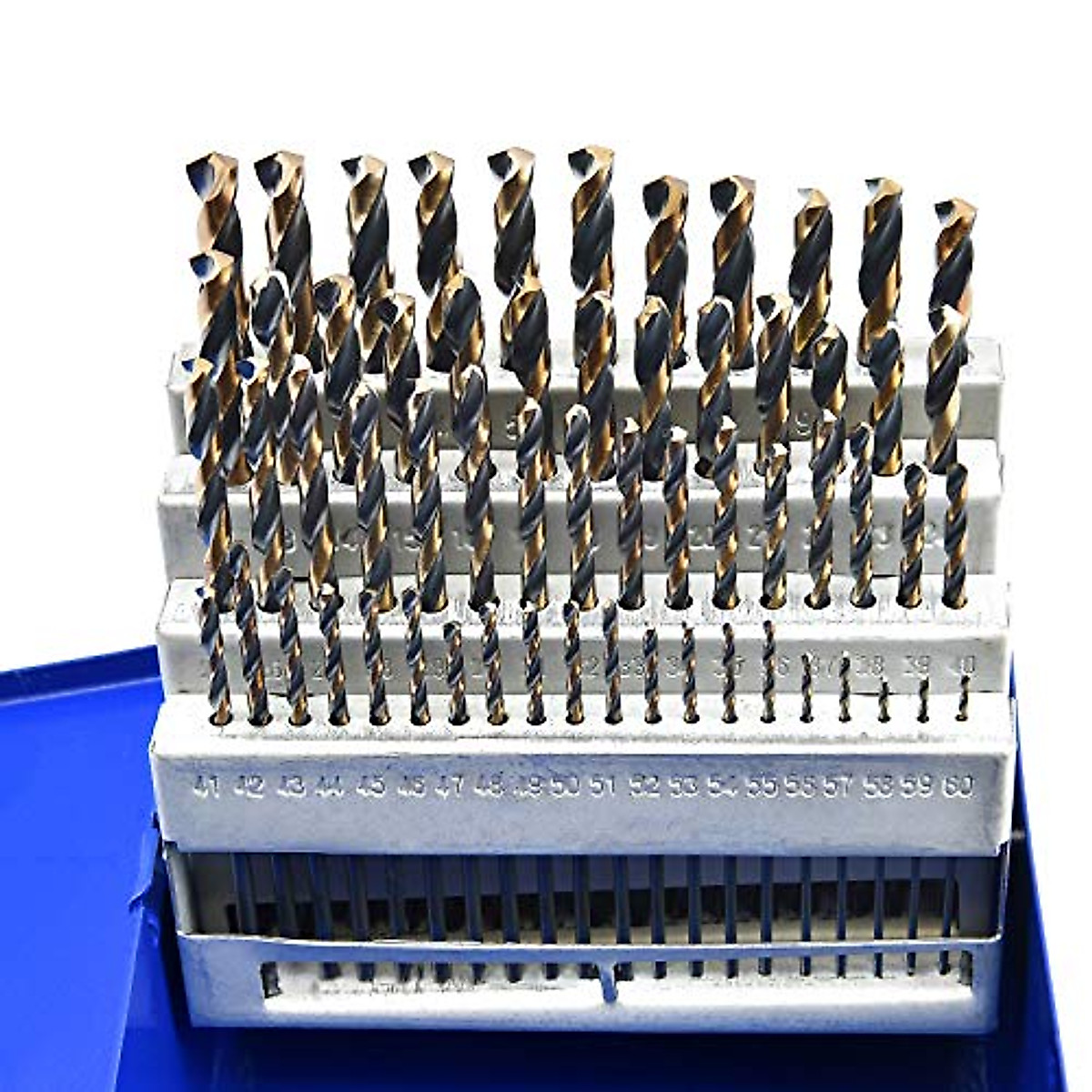 MaxTool 60 Pieces Drill Set 60PCs/60-Piece Twist Drill Bit Set High Speed Steel M2 Fully Ground Wire Gauge/Number 1-60; JBS02H10R060