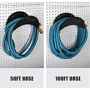 FLORA GUARD High Carbon Steel Hose Hanger Wall Mount Garden Hose Holder Hose Bracket, Garden Hose Holder,Metal, Wall Mount (Black)