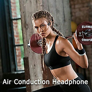 KauLueDer Conduction Open Ear Bluetooth Headphone,V5.1 Air Conduction Earphone with Built-in Microphone for Fitness/Office/Home/Leisure