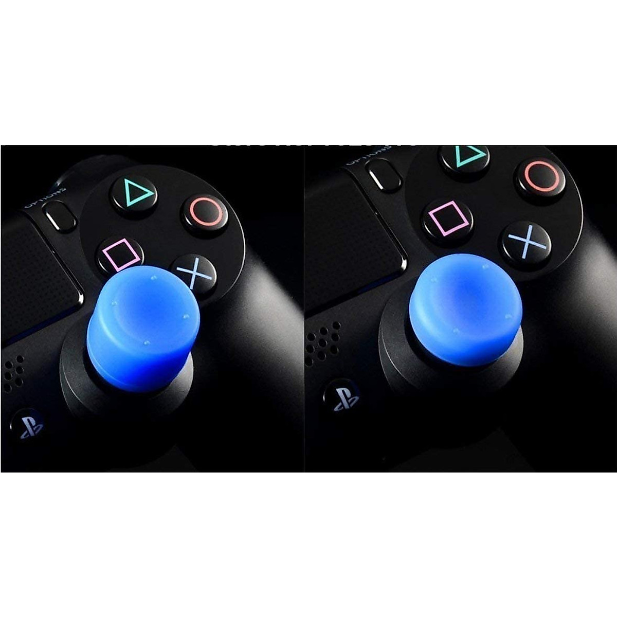 Pack of 8 pcs Analog Controller Gamepad Raised Antislip Thumb Stick Grips Thumbsticks Joystick Cap Cover for PS5, PS4, PS3, Switch Pro, Xbox one, Xbox 360, Wii U, PS2 Controller (Blue)
