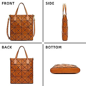 BRIRT Genuine Leather Women Tote Handbags Satchel Hobo Bag Womens Crossbody Bags (Brown)…