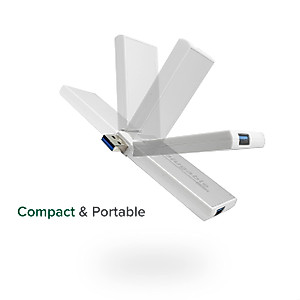 Plugable USB Hub, Rotating 4 Port USB 3.0 Hub, Driverless Powered USB Hub (Compatible with Windows, macOS & Linux, USB 2.0 Backwards Compatible)