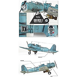 Academy US Navy USN SB2U-3 Vindicator Battle of Midway Plastic Model Kits 1/48 Scale