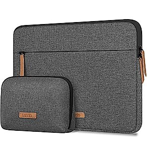 Lacdo 360° Protective 14-inch Laptop Sleeve Case for HP Lenovo Dell Acer Chromebook 14 / Lenovo IdeaPad 14 / HP Stream 14 / Dell Inspiron 14 / Acer Spin 3 / ZenBook 14 with Accessory Bag, Dark Gray