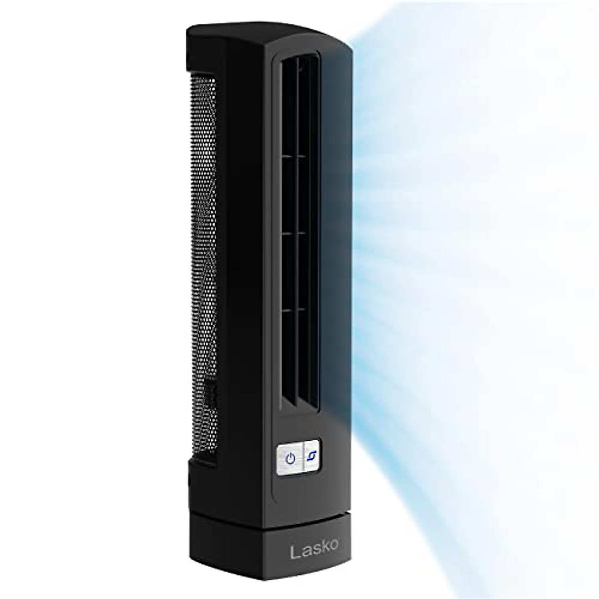 Lasko Air Stik Oscillating Tabletop Fan, Ultra-Slim Design, 2 Quiet Speeds, for Bedroom, Dorm Rooms, Office, 14", Black, T14200