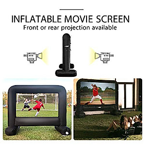 VIVOHOME 16 Feet Indoor and Outdoor Inflatable Blow up Movie Projector Screen with Metal Frame Full Steel Swing Stand