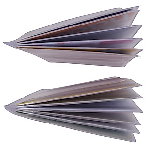 Swiss Marshall Set of 2 Heavy Duty Plastic 6 Page Hipster Wallet Inserts Side Load for Wallets MADE IN USA