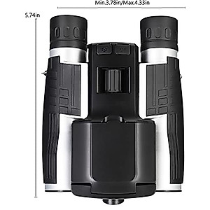 Acuvar 5 Mega Pixel Digital Camera/Video Photo Recorder 12X32 Binocular w/ 2.4" LCD Screen, 32GB SD Card, 50" Tripod, Card Reader, 6PC SD Holder & Travel Bag for Bird Watching Football Game or Concert