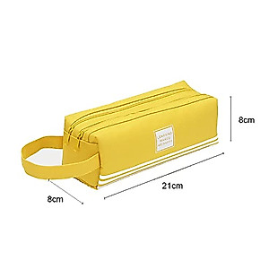 Large Capacity Canvas Pencil Pen Case Stationery Pouch Pen Bag Stationary Case Organizer Cases Makeup Cosmetic Bag