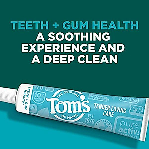 Tom's of Maine PureActiv Teeth + Gum Health* Natural Anticavity Toothpaste Gel 4.0oz , 3-Pack