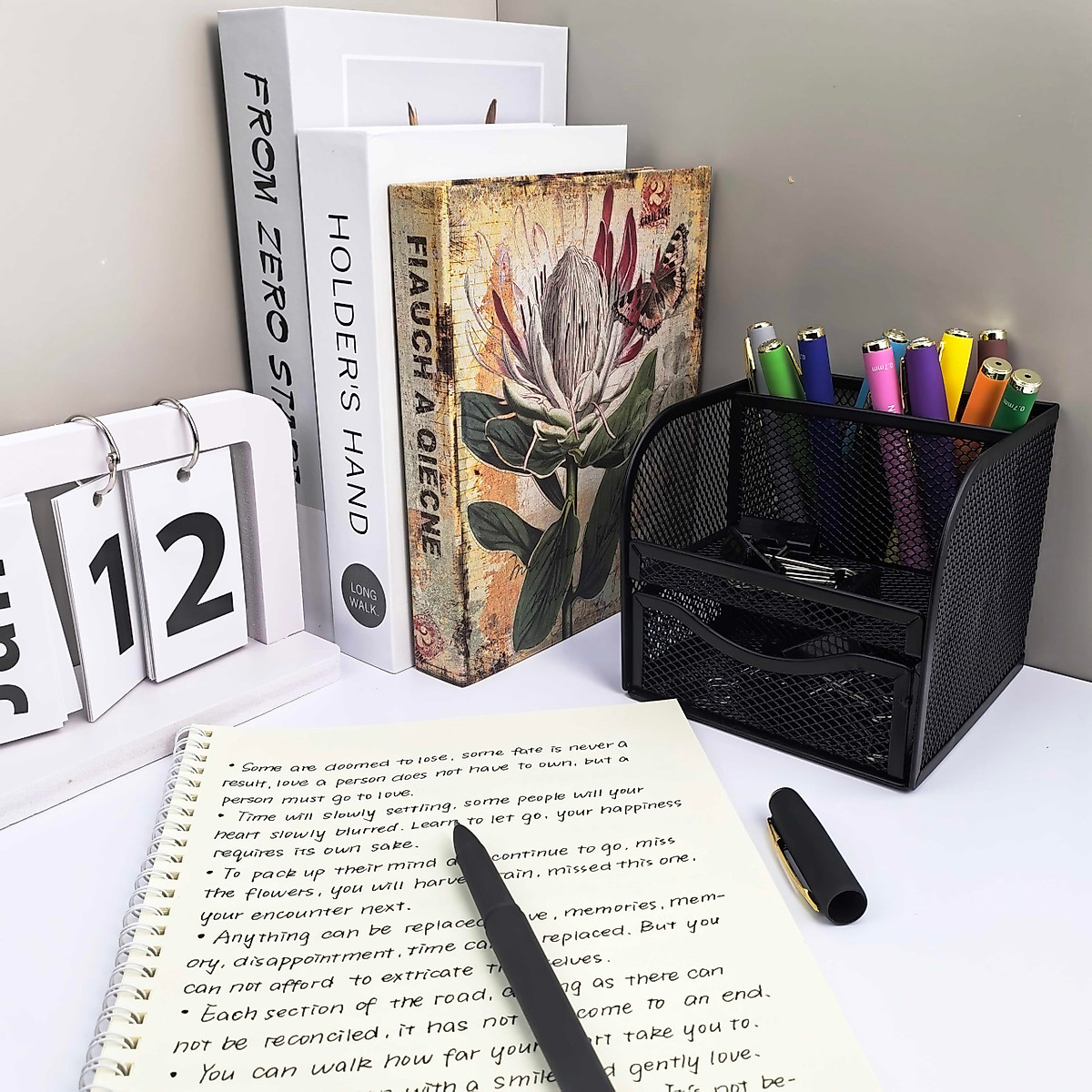 Fengtaiyuan Gel Ink Rollerball Pens, Comfortable Non-Slip Grip, Black Ink, Fine Point, 0.7mm, Writting Smoth, Quick-Drying Ink, 18-Piece Box (07P18)