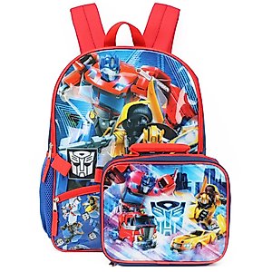 Transformers 16'' Full Size Backpack Lunchbox Set Bookbag School Set