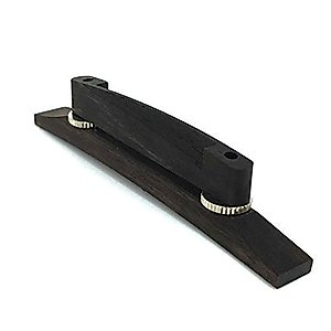 Greenten Ebony Archtop Jazz Guitar Bridge Chrome Hardware