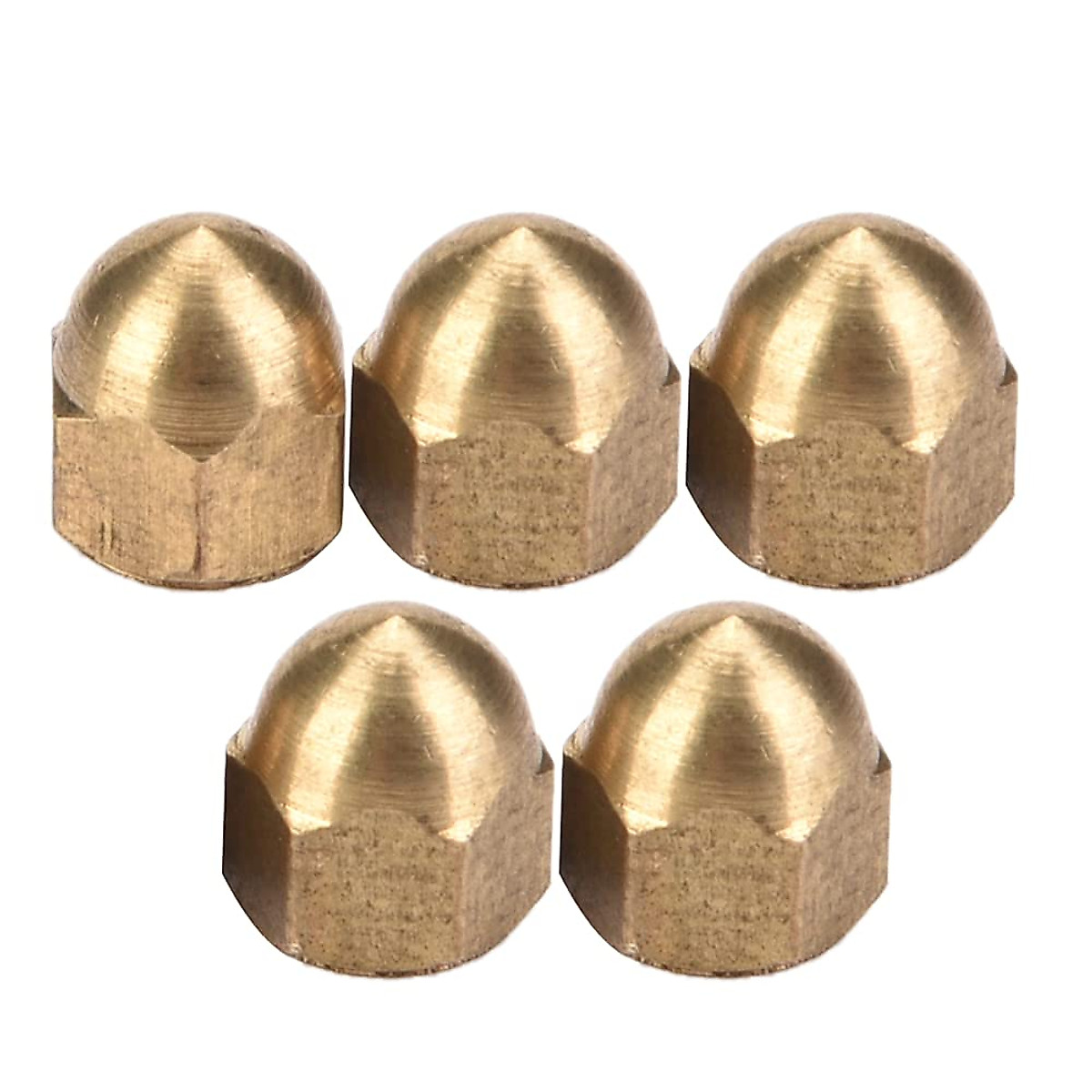 Brass Nuts, Cap Nuts Brass, M3-M12 Brass Acorn Nut Kit Dome Head Cap Hex Nuts Set Vehicle Fasteners for Fix Tires and Axles(M4(20PCS))