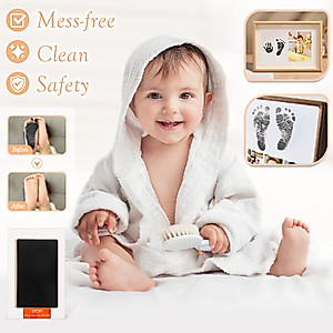 Baby Gift Set for Newborn - 11PCS Baby Shower Gifts Basket with Baby Blanket Baby Rattle, Wooden Keepsake Milestone Elephant Toy Decision Coin & Baby Bibs Socks Essentials for Baby Girls Boys