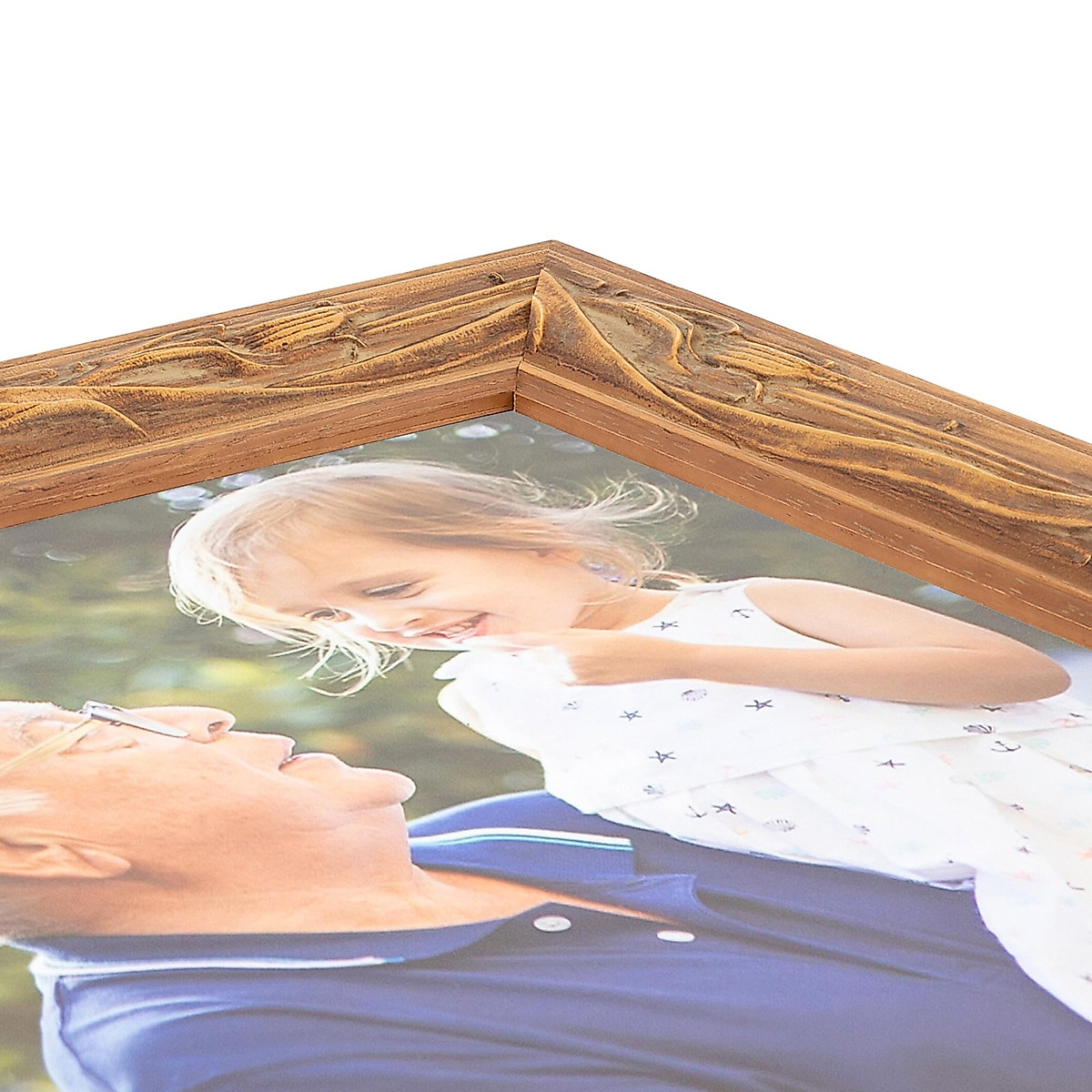 ArtToFrames 8x20 Inch Brown Picture Frame, This 1.25 Inch Custom Wood Poster Frame is Brown - Comes with Foam Backing 3/16 inch and Regular Glass (FBPLJ40023-8x20)