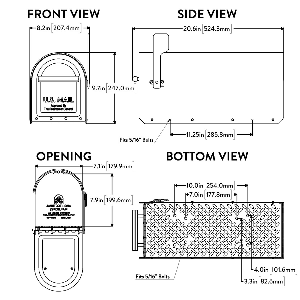 Architectural Mailboxes 5560W-R-10 Sequoia Postmount Mailbox, Large, White, 20. 79 in. x 8. 03 in. x 9. 72 in.
