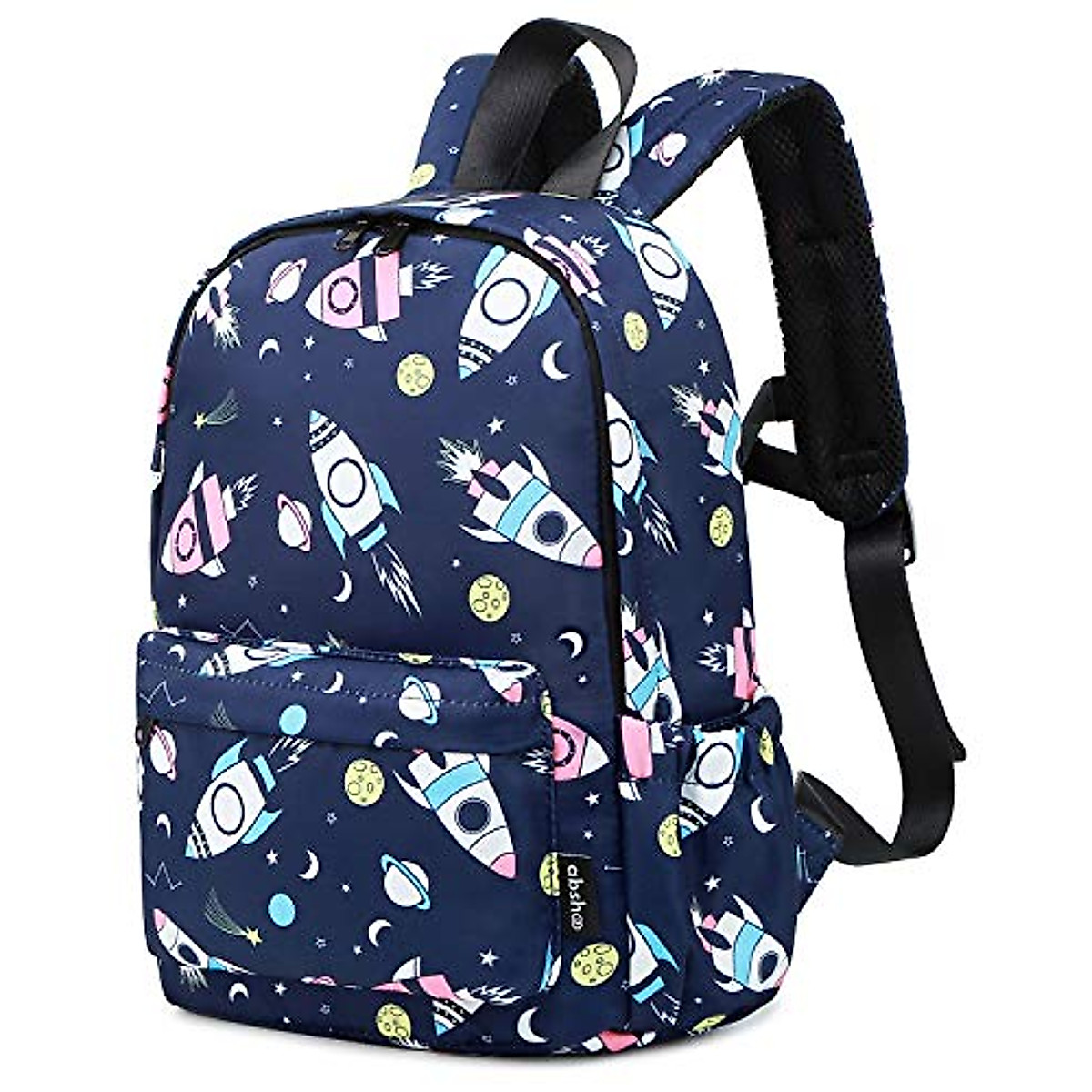 abshoo Little Kids Toddler Backpacks for Boys and Girls Preschool Backpack With Chest Strap (Rocket Navy)
