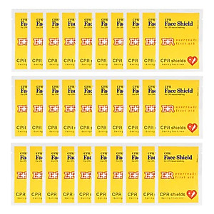 Ever Ready First Aid CPR Face Shield fits Adults, Children and Infants - 30 Pack