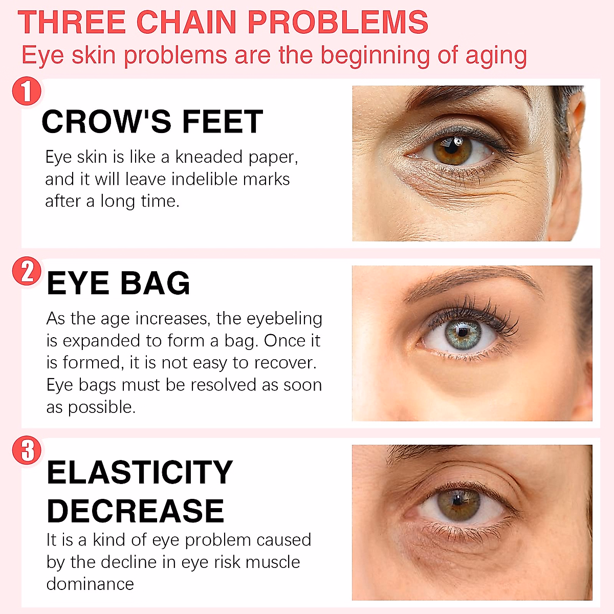 Retinol Eye Stick, Under Eye Cream, With Retinol, Hyaluronic Acid for Dark Circle and Puffiness, Retinol Eye Balm Reduce Wrinkles and Fine Lines, Bags Under Eyes.