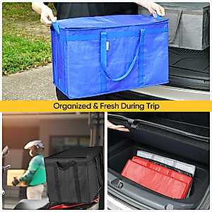 BALEINE Insulated Reusable Grocery Bags, Collapsible Cooler Bag for Groceries, Heavy Duty Large Insulated Bag (XXX-Large, Urban Gray)