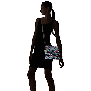 Sakroots Women's Bag in Eco-Twill, Multifunctional Purse with Adjustable Strap & Zipper Pockets, Sustainable & Durable Design, Multi Ikat World