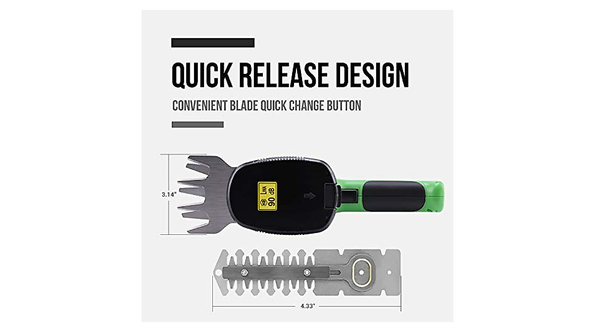 Lichamp 2-in-1 Cordless Grass Shear & Hedge Trimmer - Garden Tool