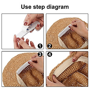 Geyoga Hat Size Reducer (48 Pieces, Black, White, Gray) - Soft EVA Foam Hats Tape for Tightening Men and Women's Hats & Caps, Adjustable Sweatband