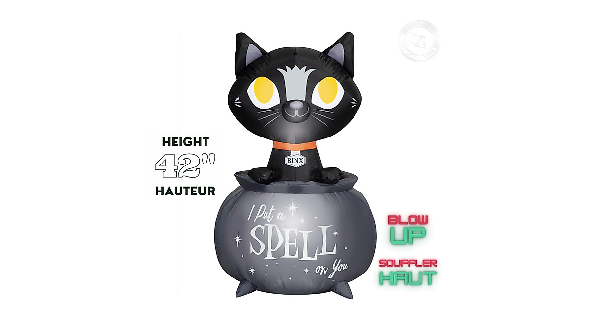 Hocus Pocus Binx Inflatable Halloween Decor - Gemmy