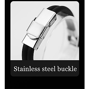 ForeverWill Islamic Allah Two Layered Silicone Bracelet, Religious Islam Name of God Amulet Bangle for Muslim Arab Protection Jewelry Gifts for Men Women, 8.26 Inch