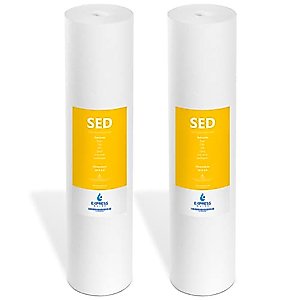 Express Water – 2 Pack Sediment Replacement Filter – Whole House Replacement Water Filter – SED High Capacity Water Filter – 5 Micron Water Filter – 4.5” x 20” inch…