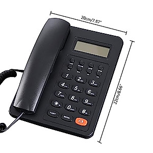 Corded Landline Phone Big Button Household Hotel Business Desktop Landline Telephone with LCD Display KX-T2016 Landline Phone Standard Phone Telephones Landline Corded with Answering Machine
