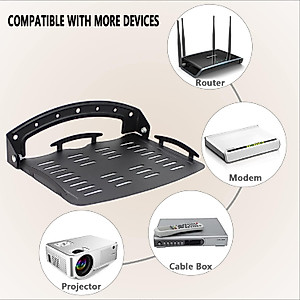 UineHiot Floating Shelf for Projector Wall Mount, 90-Degree Foldable, Loading Capacity 8.8lbs, Black