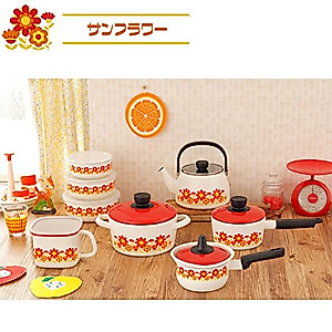 Fuji Horo FJ-14M SF Milk Pan, 5.5 inches (14 cm), Memories Sunflower