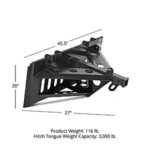 Titan Attachments Utility Trailer Hitch, Quick Tach Tow Hitch, 2" Hitch Receiver, Tractor & Skid Steer Trailer Hitch Receiver for Towing Trailers, Lifting Heavy Objects & Attaching Implements