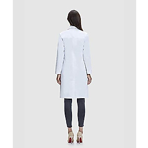Dr. James Lab Coat for Women, 100% Cotton, Classic Fit, Multiple Pockets, White, 37 Inch Length (4)