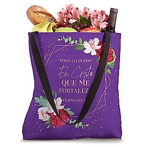 Regalos Cristianos Español Texto Biblico Christian Spanish Tote Bag